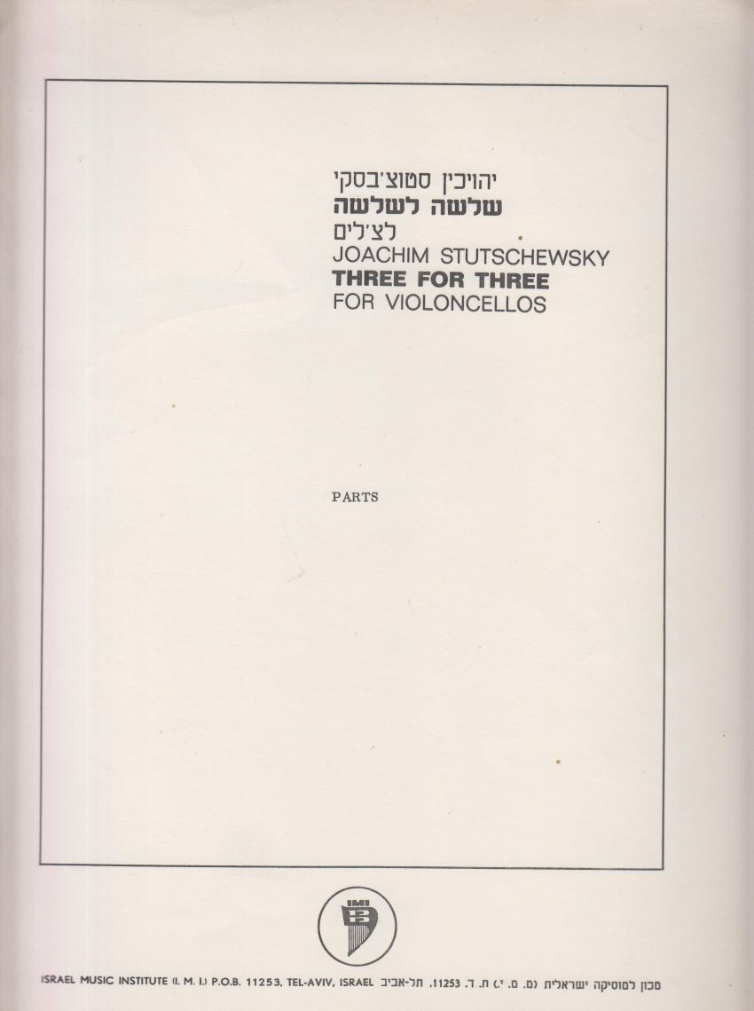 Three for Three - Set of 3 Cello Parts