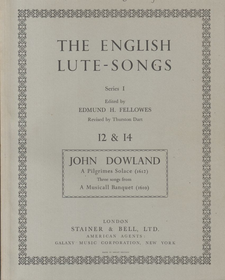 A Pilgrimes Solace (1612); Three songs from A Musicall Banquet (1610)